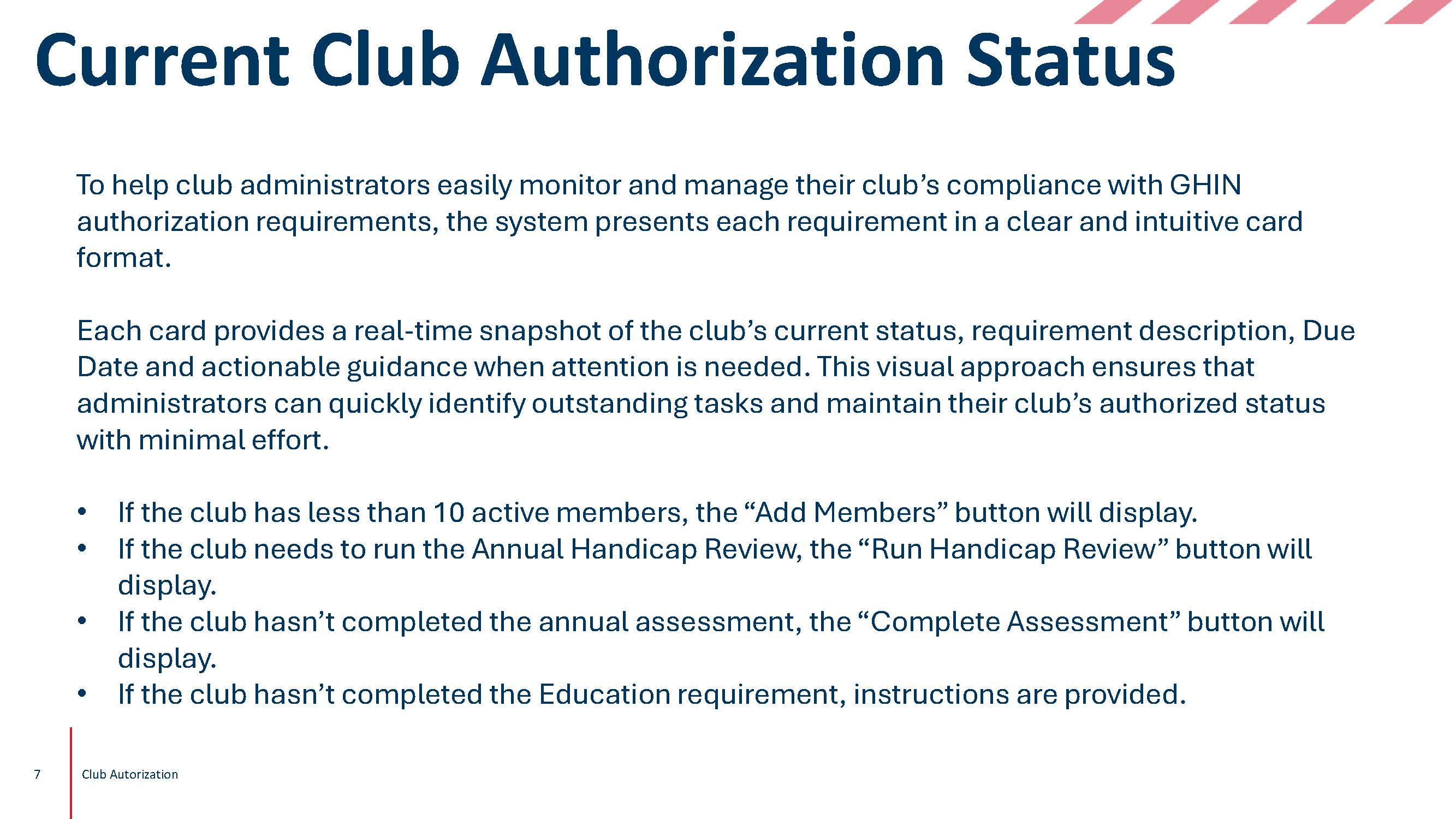 SCGA/USGA Club Authorization